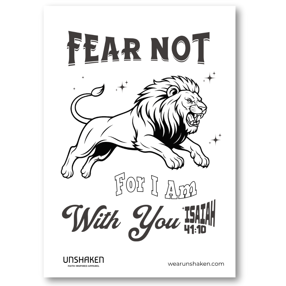 FEAR NOT Coloring Page – wearunshaken